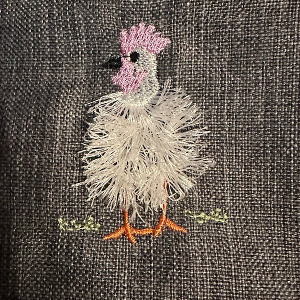 Mini Chicken Fringed Fluffy Chenille Farm Bird Small Sizes Machine ...