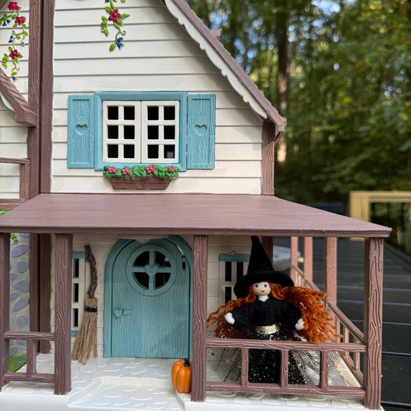 Cute Witch Doll - Sweet Witch Figurine Handmade - Small Witch Doll ...