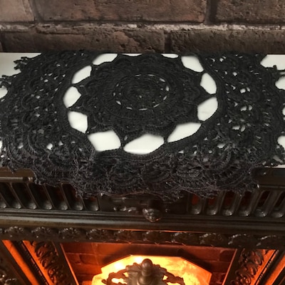 Set Gothic Doily Crochet Black Doilies Like Dark Home Decor - Etsy