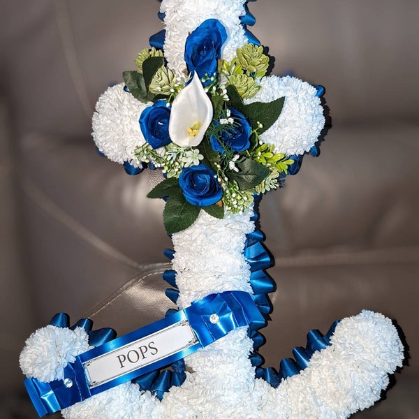 Funeral Flowers Casket Coffin Spray Tribute Wreath Artificial Silk ...