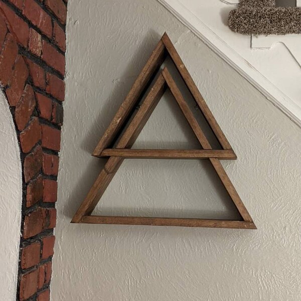 The Original Stacked Triangle Shelf. Geometric Shelf. Modern Shelf ...