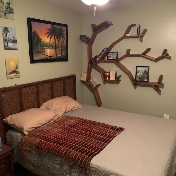 Tree Bookshelf | Handmade Wooden Unique Book Case - Etsy