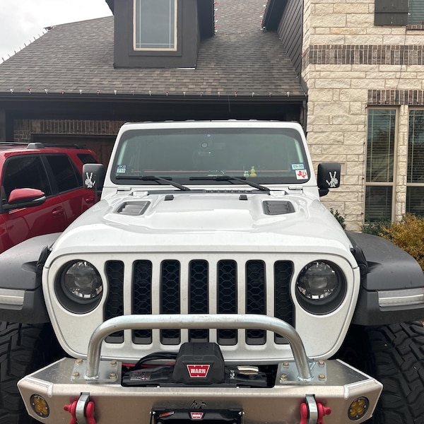 Set of 2 Hand Wave Peace Mountains Wave Decal for Jeep Side Mirrors ...