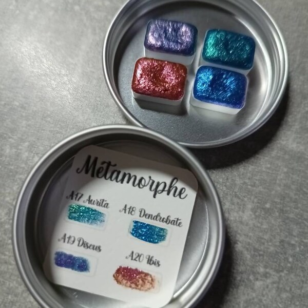 Métamorphe - 4 Chameleon Watercolors - Etsy