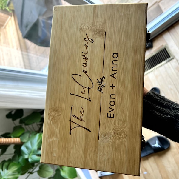 Personalized Wooden Gift Box, Engraved Name Box, Wooden Keepsake Box ...