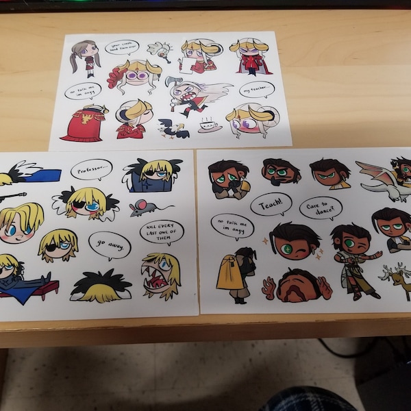 FE3H Meme Sticker Sheets / Magnets - Dimitri, Claude, Edelgard - Etsy