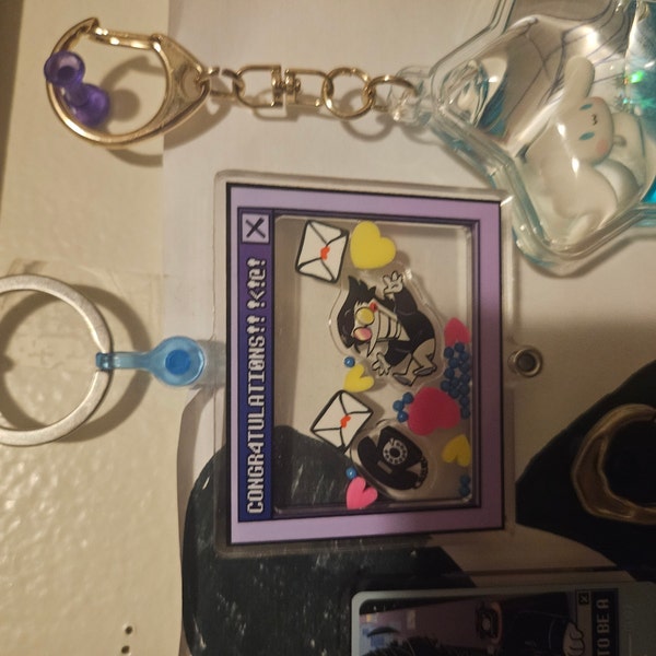 Spamton Deltarune Shaker Charm Keychain - Acrylic Openable Charm - 2 ...