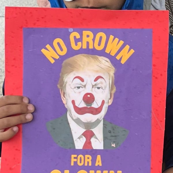 Print Your Own Protest Sign - No Crown for a Clown, No Kings, Pro ...