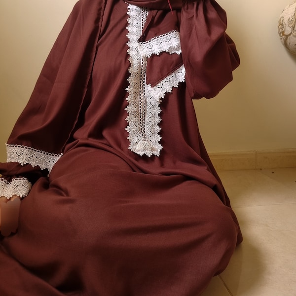 Cotton Prayer Gown | Prayer Dress | Isdaal |isdal | Prayerwear | Eid ...