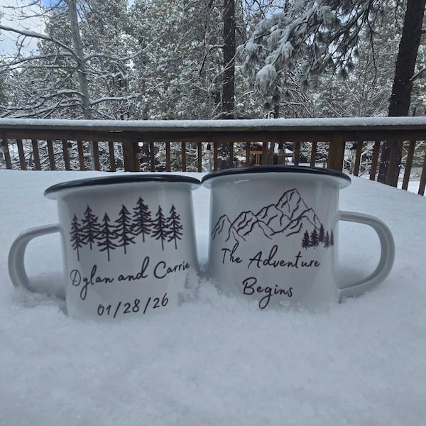 Tally Marks Tin Year Anniversary Gift Mug | Personalized 10th Wedding ...