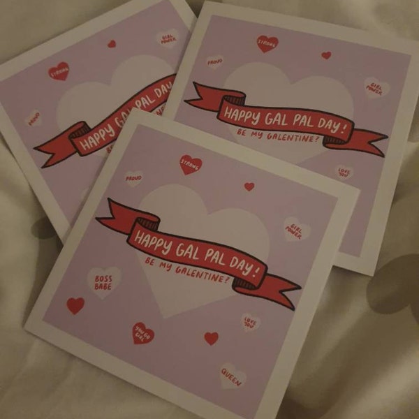 Happy Gal Pal Day! | 10x10cm Square Valentine’s/galentine’s Day Card - Etsy
