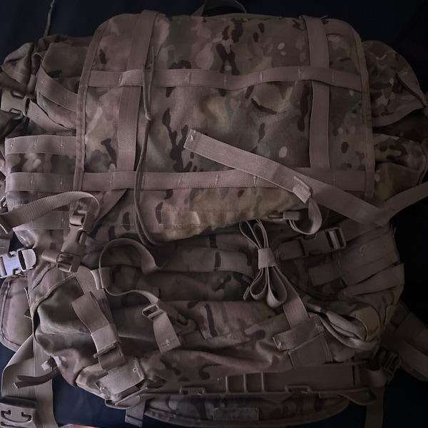 Molle II US Army Fighting Load Carrier FLC Tactical Vest W/ 9 Pouches ...