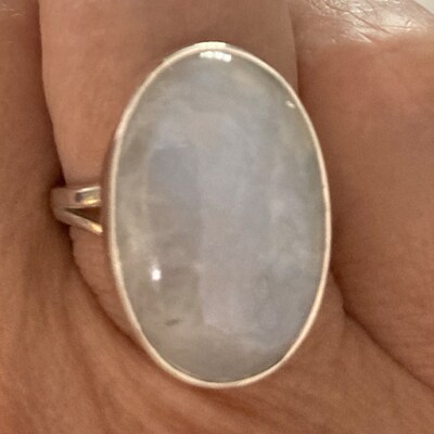 Rainbow Moonstone Ring, 925 Sterling Silver Ring, Oval Shaped Ring ...