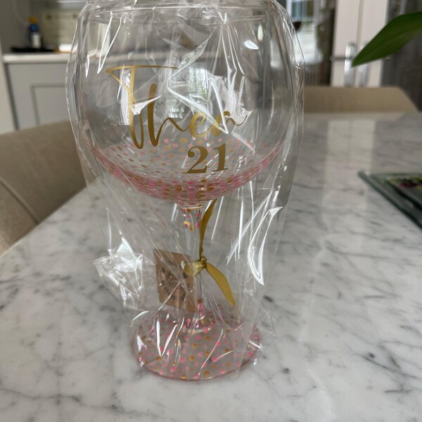 Gin Glass Personalised and Hand Painted Gift Birthday Age Name - Etsy UK