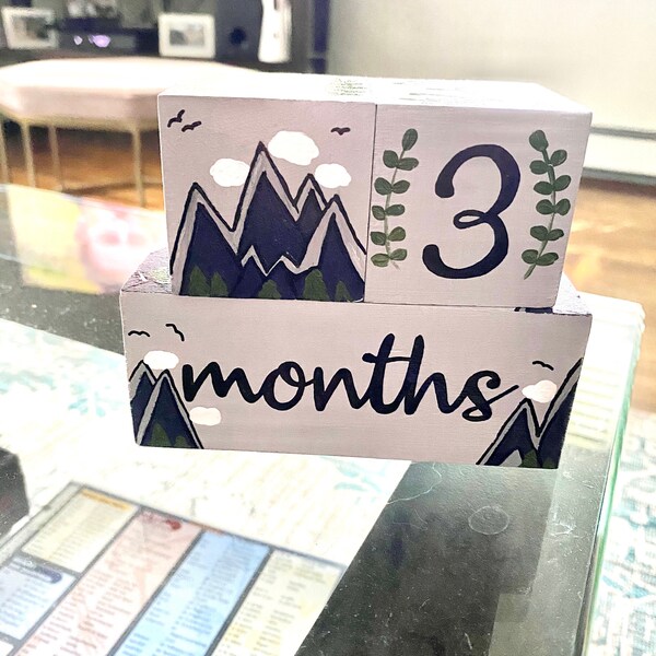 Wood Baby Blocks, Name Baby Blocks, New Mom Gift, Baby Shower Gift ...