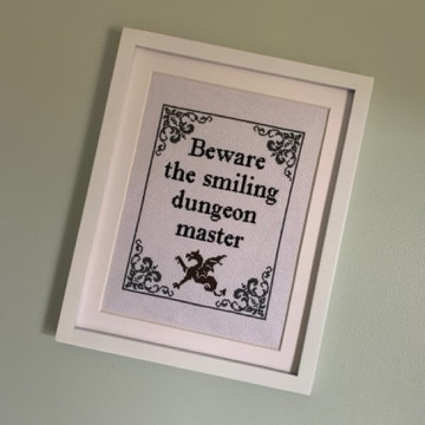 Beware the Smiling Dungeon Master - Nerdy Geek Cross Stitch Pattern ...