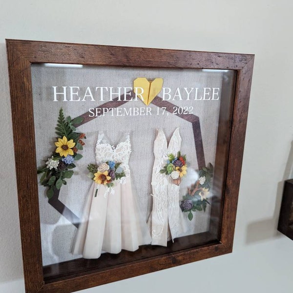 Personalized Bride and Groom Frame, Paper Anniversary Gift, First ...