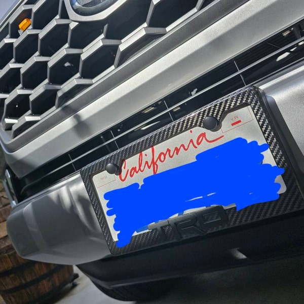 1x Red AMG 3D Emblem Badge Real 3K Twillweave Real Carbon Fiber License ...