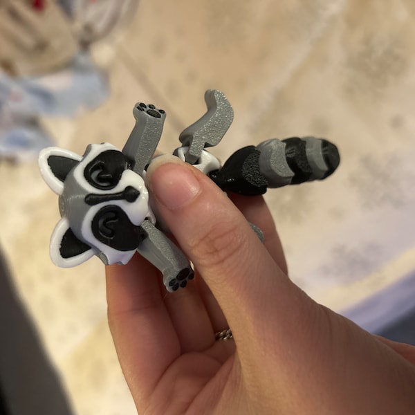 Extra Chunky 3D Printed Articulating Raccoon!!!! - Etsy