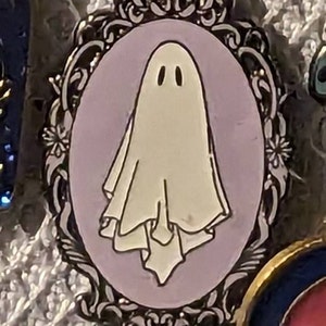 Victorian Ghost Glow in the Dark Enamel Pin Halloween Pins - Etsy