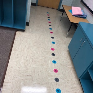 Vinyl Classroom Line up Dots Multiple Quantities & Colors Available - Etsy