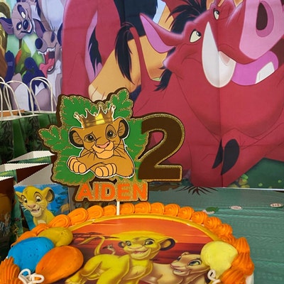 Lion King, Simba Personalized Cake Topper, Party Decoration ...