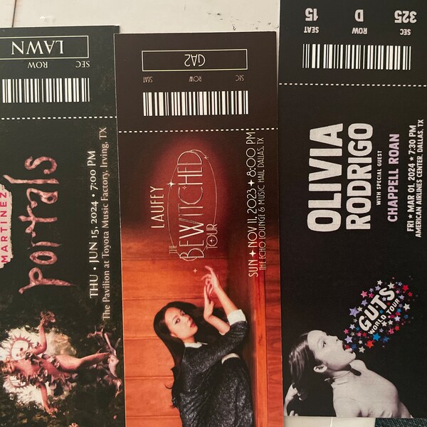 Custom Concert Ticket Digital Download Printable Personalized Event ...