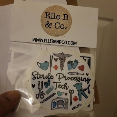 Set of 6 Sterile Processing Tech Stickers Water Resistant Vinyl ...