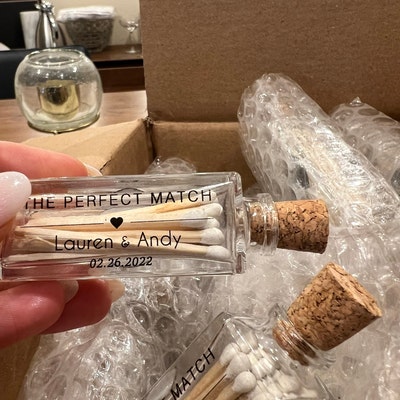Unique Wedding Match Bottles, the Perfect Match, Wedding Favor, Custom ...