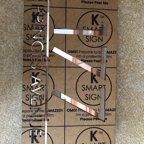 K Smart Sign | Bellissima H1 | Laser Cut Matt Dark Gray Anthracite ...