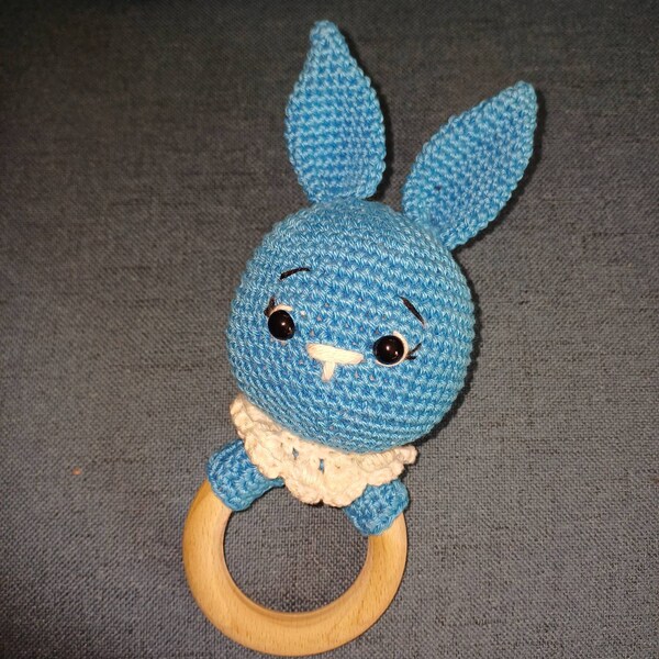 PATTERN ONLY: Bunny Rattle | Rabbit Rattle | Bunny Amigurumi Toy ...