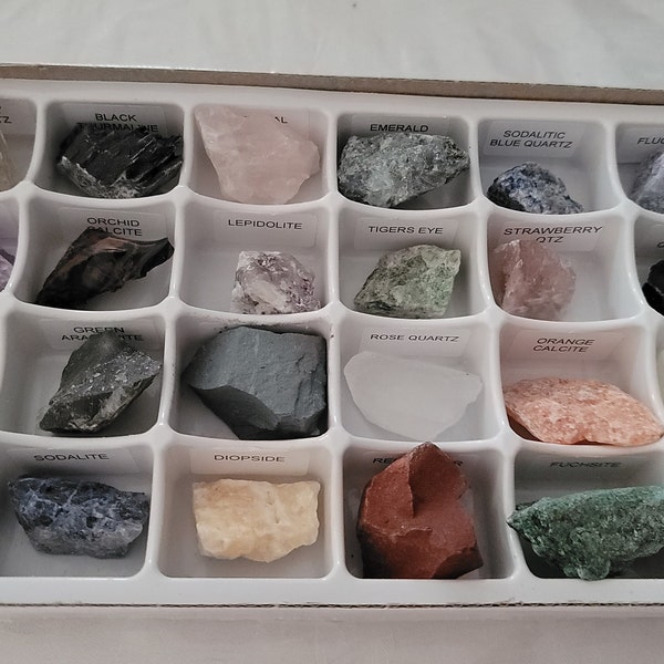 Crystal Collection Box | Mineral Collection Box | Natural Assorted ...