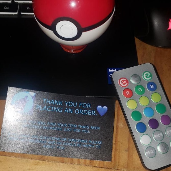 Ring Holder Pokeball Lightup LED Box Prop Gift Poke Ball Loveball Love ...