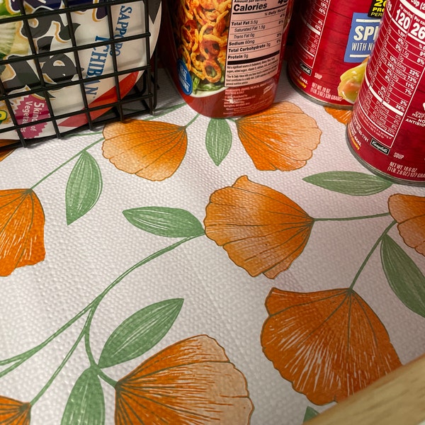 RAY STAR Shelf Liner, Non Adhesive Silver Boutique Floral Cabinet Liner ...