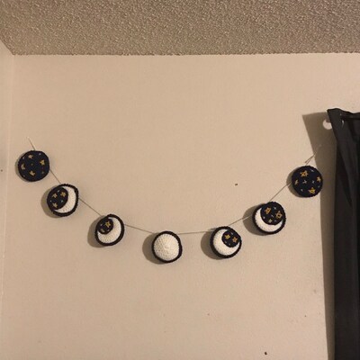 Moon Phases Garland Pattern - Etsy