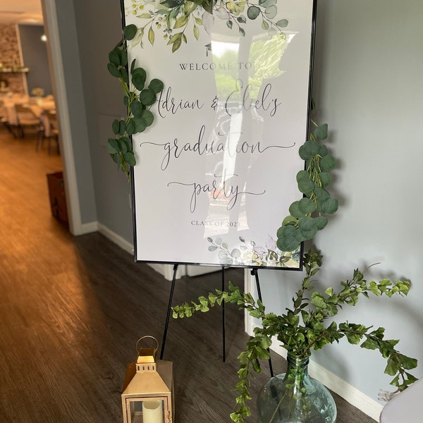 Editable Design, White Roses Seating Chart Welcome Sign Template ...