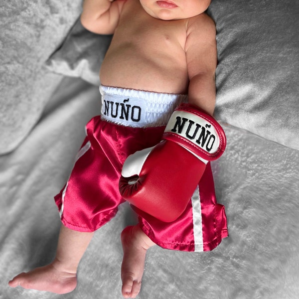 Personalized Baby Boxing Gloves and Shorts Set - Etsy