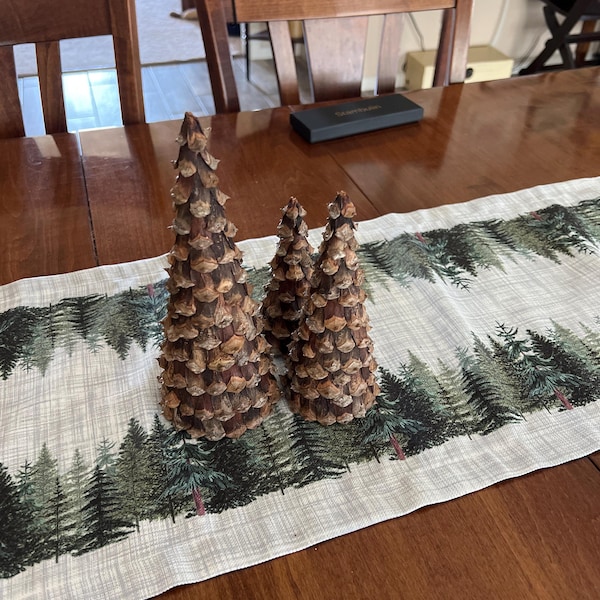 Handmade Pinecone Christmas Tree Set: Farmhouse Table Centerpiece - Etsy