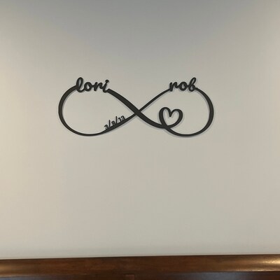 Custom Infinity Metal Sign Infinity Name Sign Personalized Infinity ...