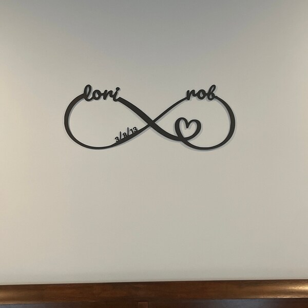 Custom Infinity Metal Sign Infinity Name Sign Personalized Infinity ...