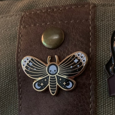 Death Head Moth Enamel Pin - Etsy