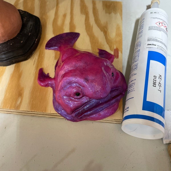 Platinum Silicone Blobfish Prop Cool Desk Item Gift Handmade Realistic ...