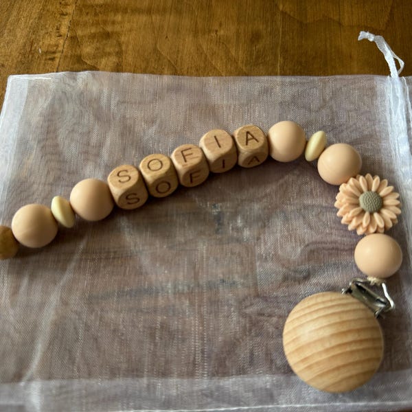 Personalized Pacifier Clip With Baby Name|custom Newborn Soother Clip ...