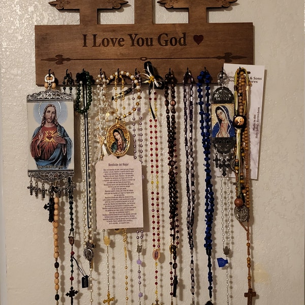 Rosary Hanger / Christian / Key Hanger / Keychain / Personalized Hanger ...