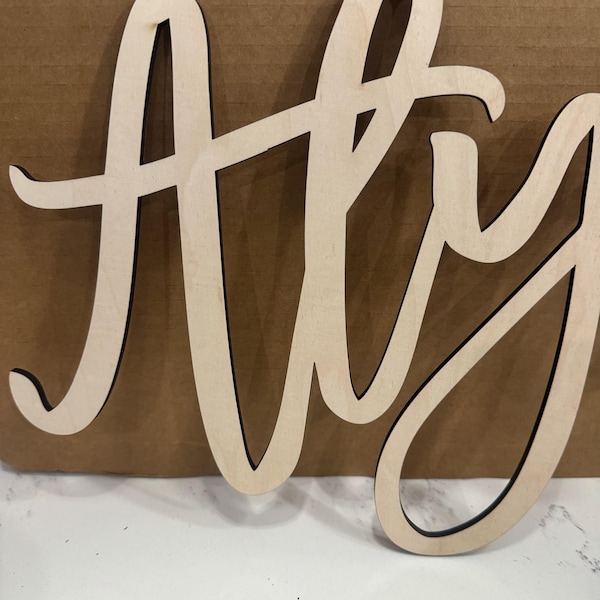 Custom Wooden Name Sign, Personalized Cut Out Letters for Kids Nursery ...