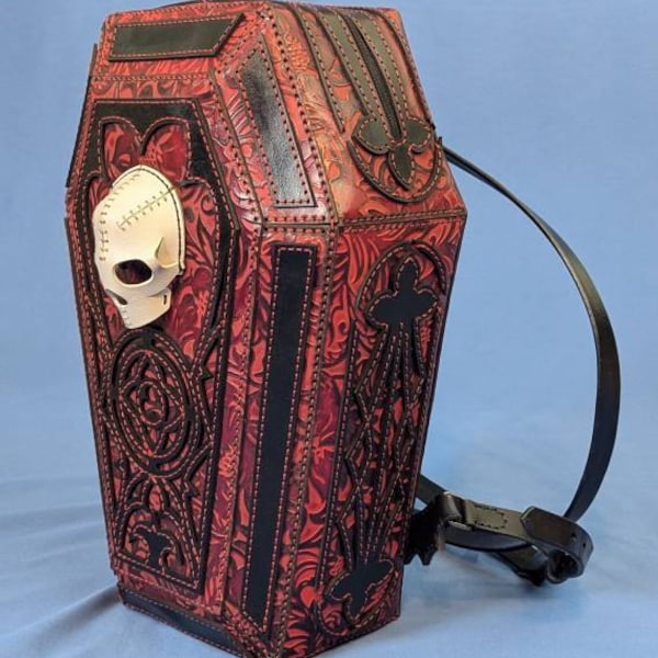 Coffin Backpack Leather Pattern PDF - by Leatherhubpatterns - Etsy