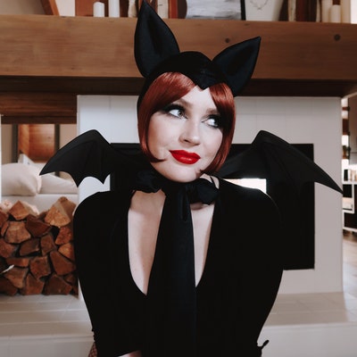 Bat Hood Cat Hood Vintage Bat Hood Bat Bonnet - Etsy