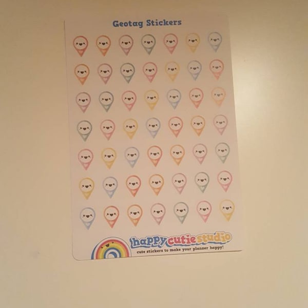 49 Cute Geotag/location/place Marker Planner Stickers - Etsy