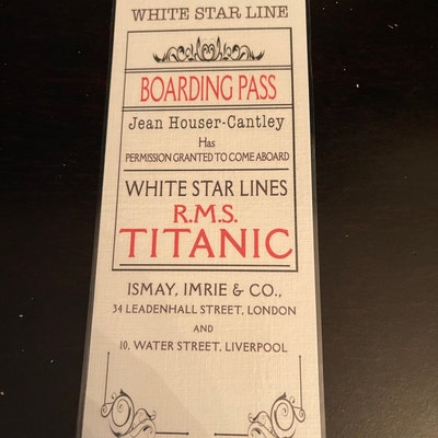 Personalised Titanic Bookmarks - Etsy UK