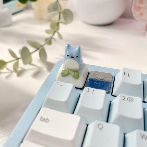 Chibi Sprout Charm Keychain Totoro Ghibli Inspired Aesthetic Risascloud ...